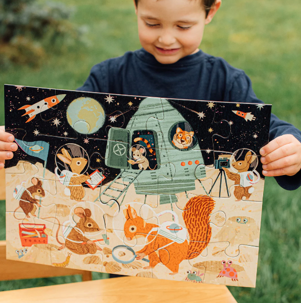 eeBoo 20 Piece Puzzle Space Exploration – Growing Tree Toys