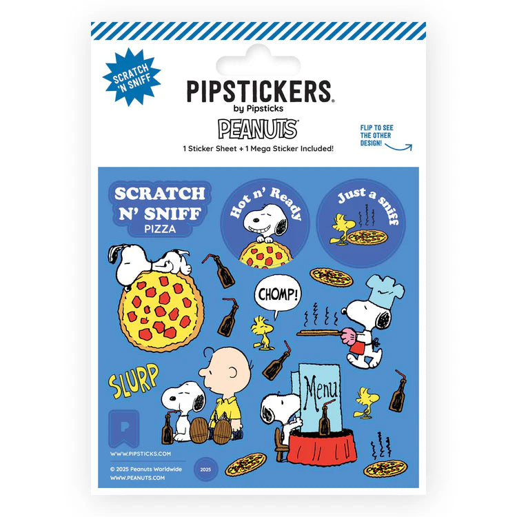 Pipsticks® 4x4" Scratch 'n Sniff Sticker Sheet: Peanuts Hot Pizza ...