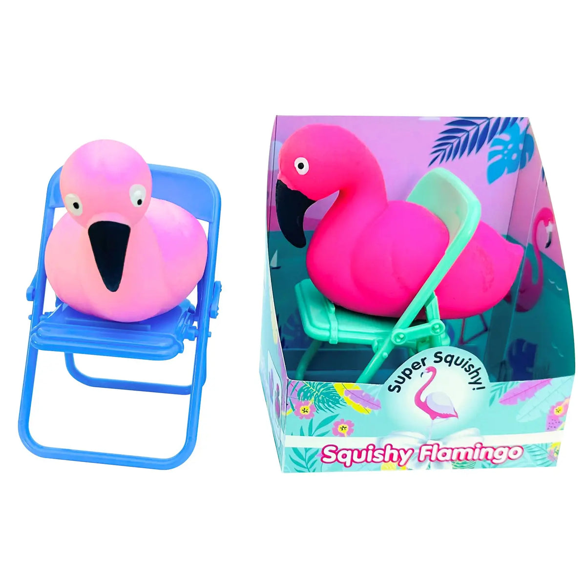 Super Squishy Flamingo with Chair – Growing Tree Toys