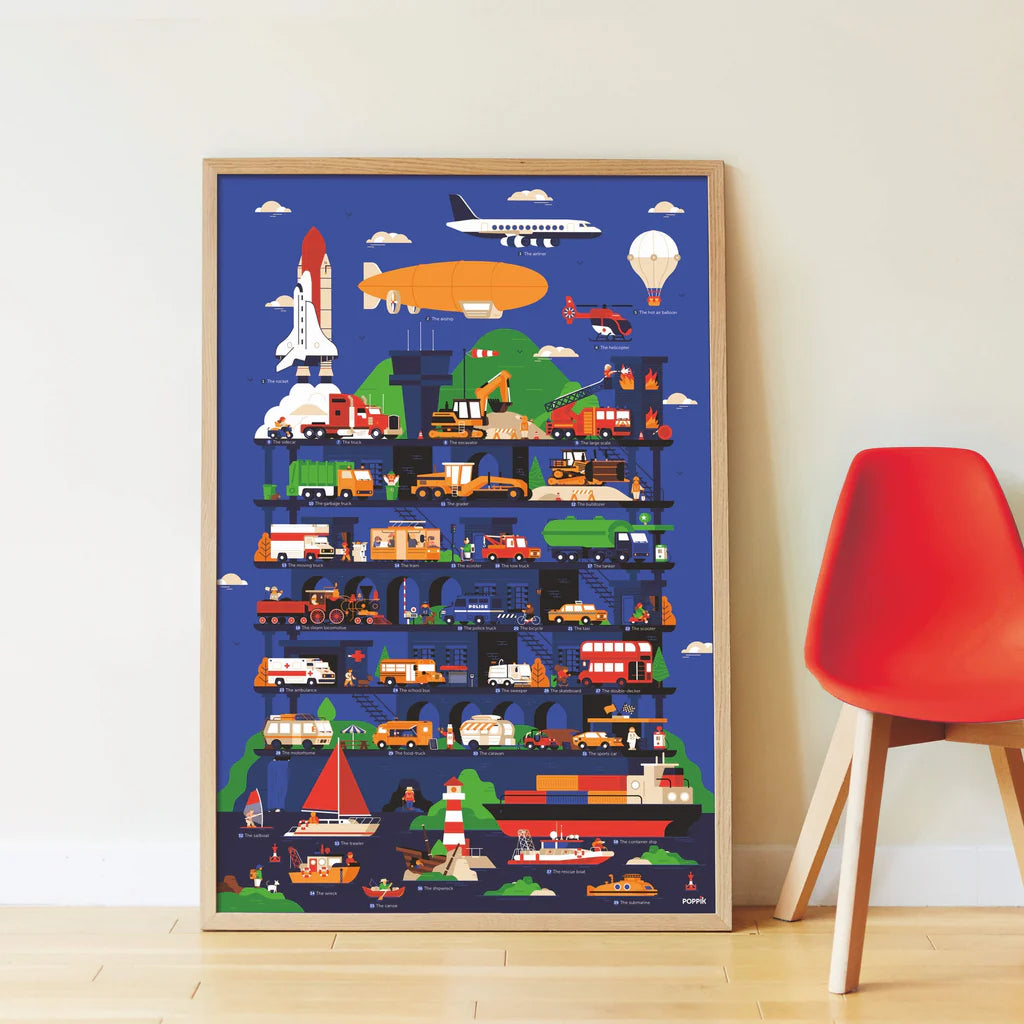 Poppik Discovery Posters - Vroom! – Growing Tree Toys