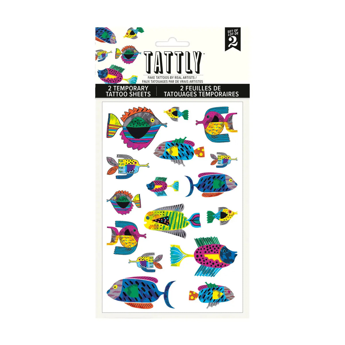 Tattly Sheet Fish Flurry Tattoos – Growing Tree Toys