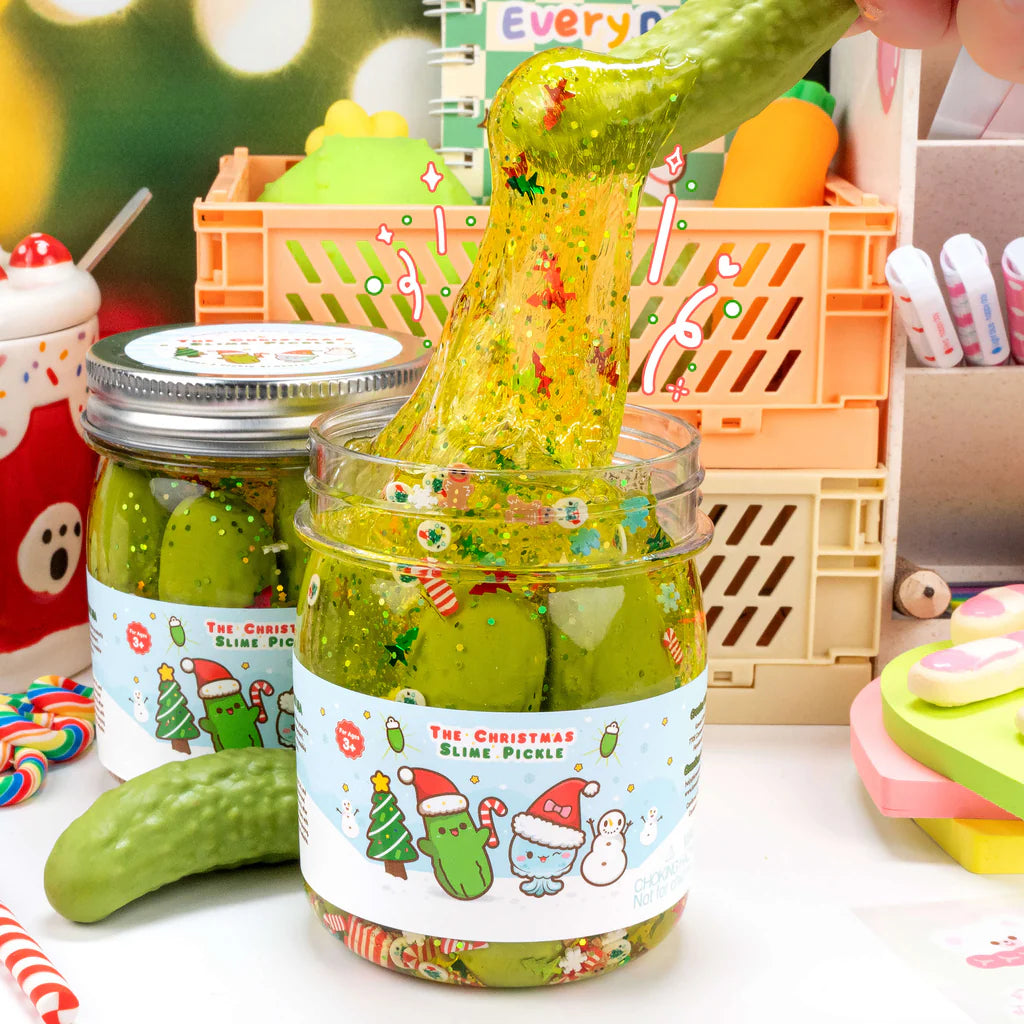 Kawaii Slime: Holiday Collection - The Christmas Pickle Clear Slime ...