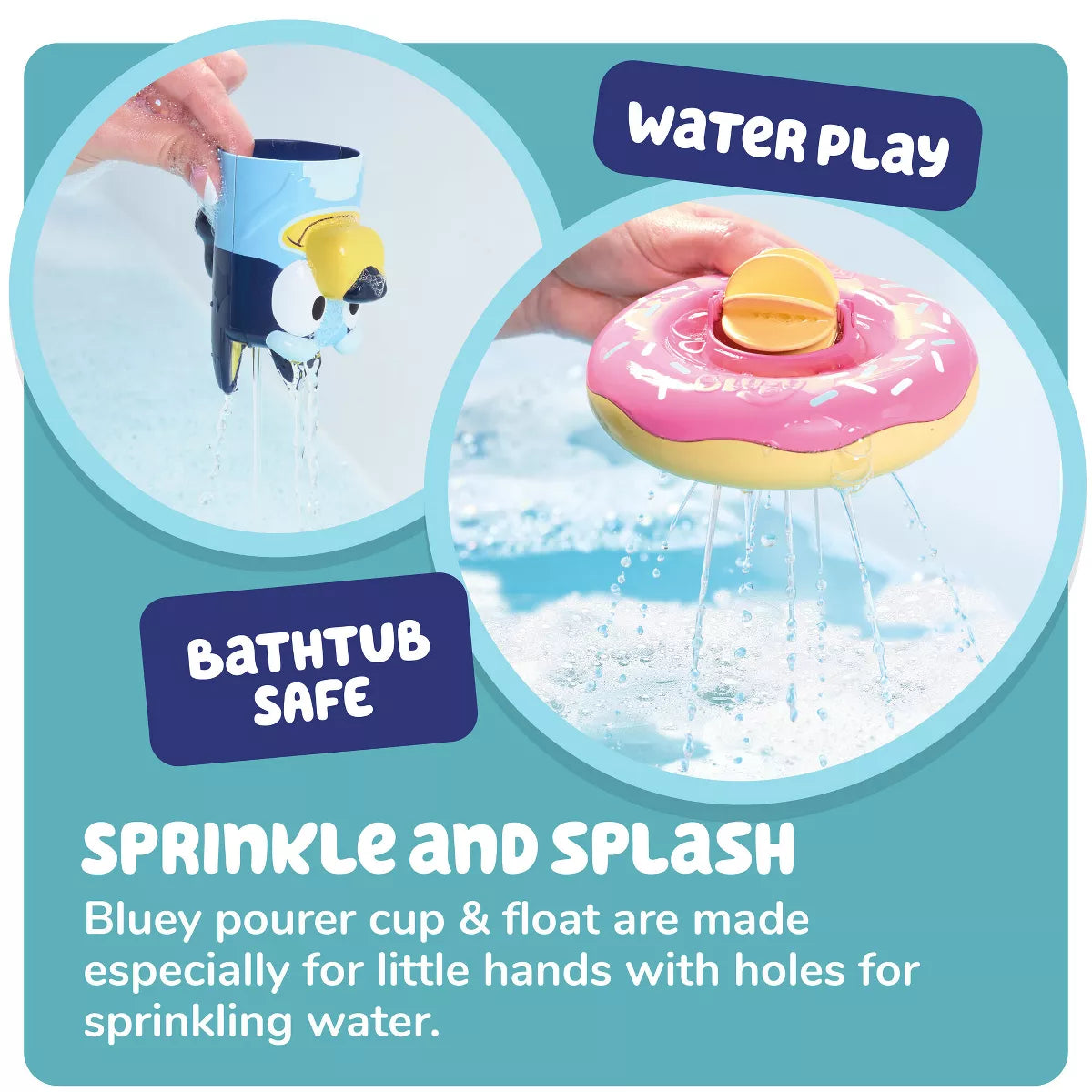 Bluey TOMY Toomies Splash and Float 2-in-1 Water Toy – Growing Tree Toys