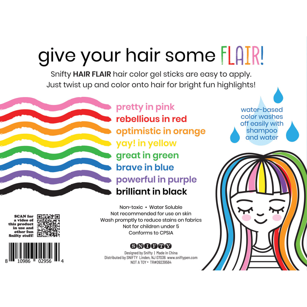 Snifty Hair Flair Color Gel Sticks – Growing Tree Toys