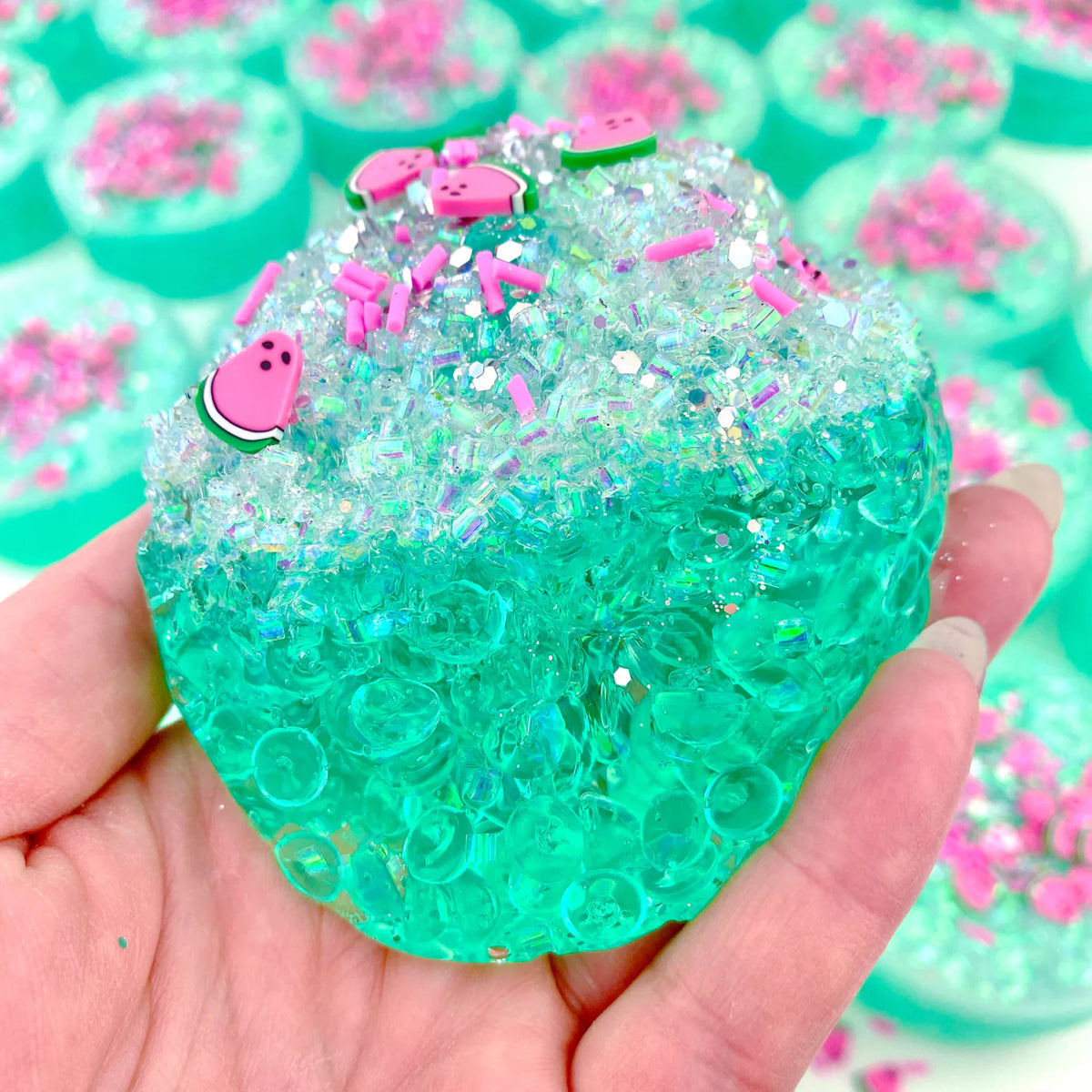 Kawaii Slime: Watermelon Sugar Fishbowl Bingsu Slime – Growing Tree Toys