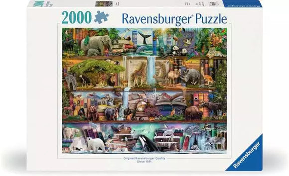 Ravensburger Puzzle 2000 piece Wild Kingdom Shelves – Growing Tree Toys