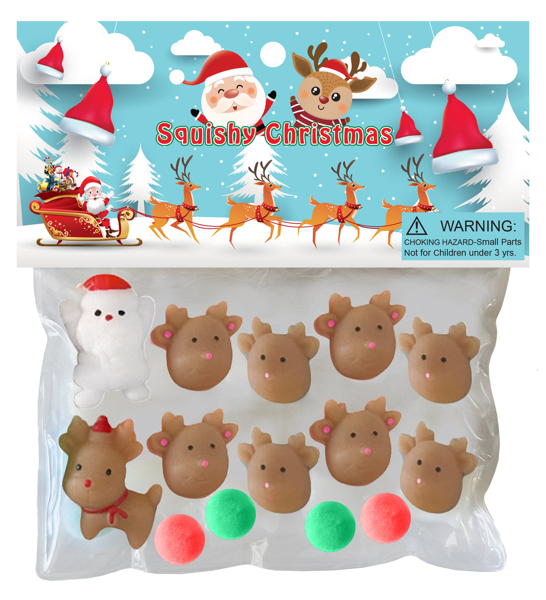 ZABA Squishy Santa and Reindeer – Growing Tree Toys