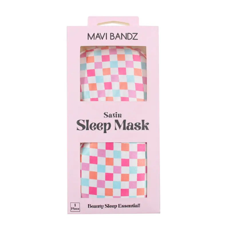 Mavi Bandz Satin Checked Sleep Mask – Growing Tree Toys