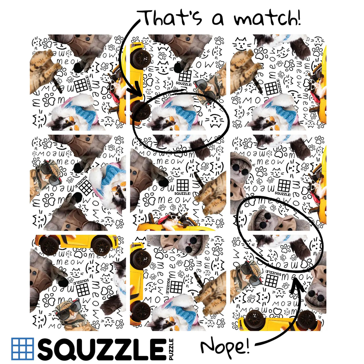 Squzzle Puzzle: Cool Cats – Growing Tree Toys