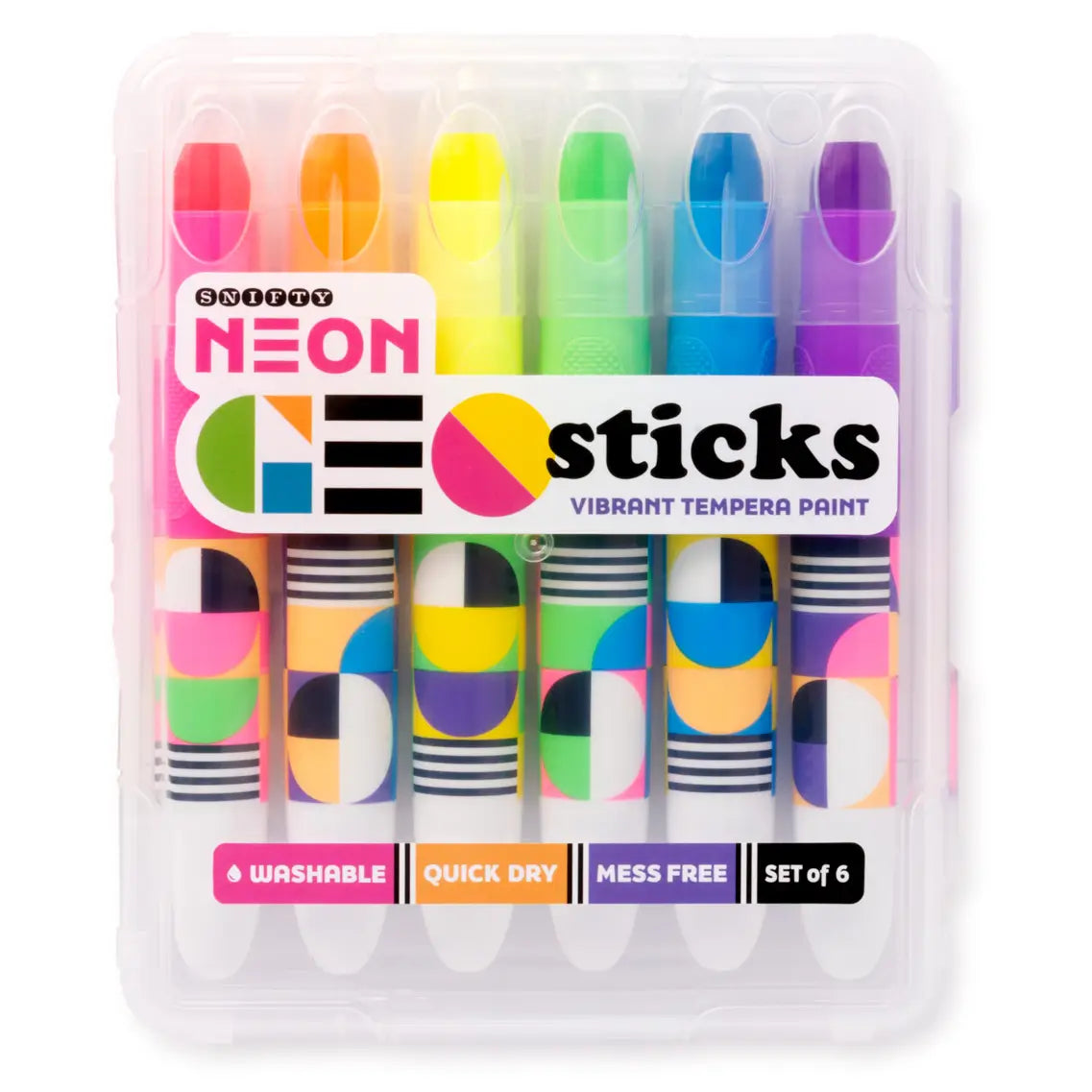 Snifty Geo Sticks Vibrant Tempera Paint Sticks - Neon – Growing Tree Toys