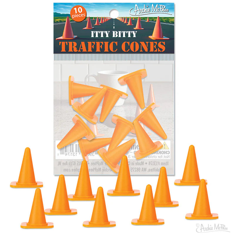 Archie McPhee® Itty Bitty Traffic Cones – Growing Tree Toys