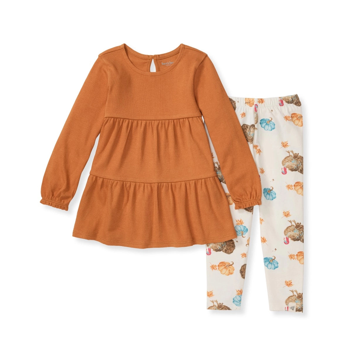 Burt's Bees Organic Baby Girl Turkey Time Shirt and Pant Set – Growing ...