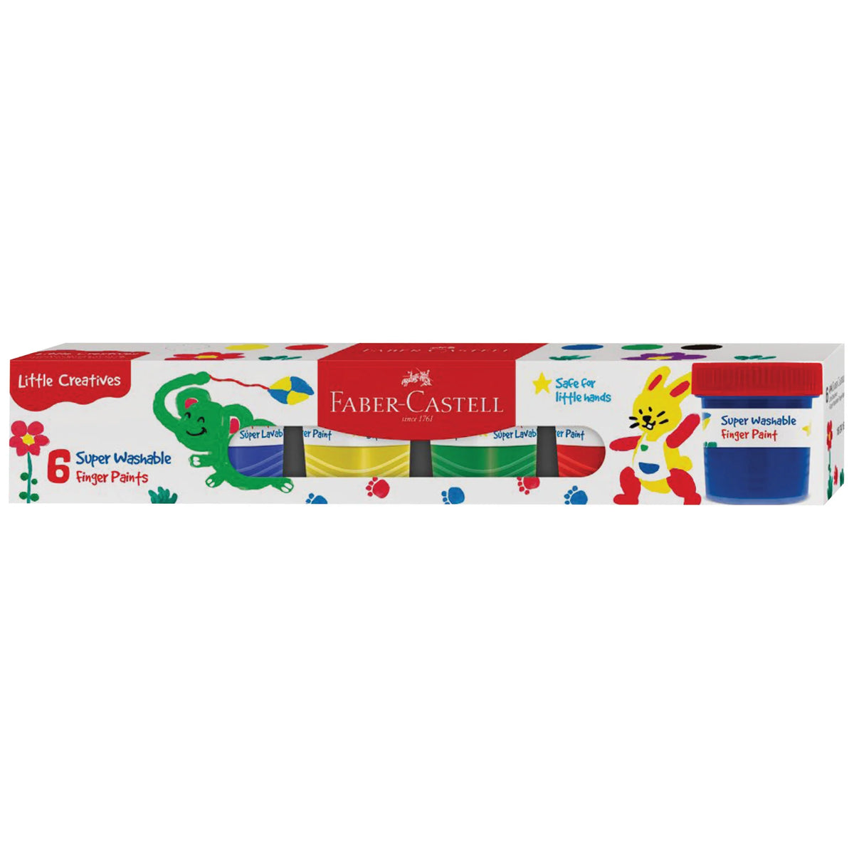 Faber-Castell Little Creatives 6 Super Washable Finger Paints – Growing ...