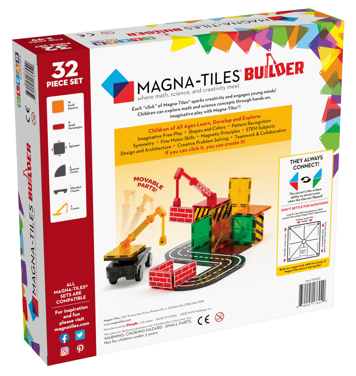 Magna-Tiles® Builder (32 pieces) – Growing Tree Toys